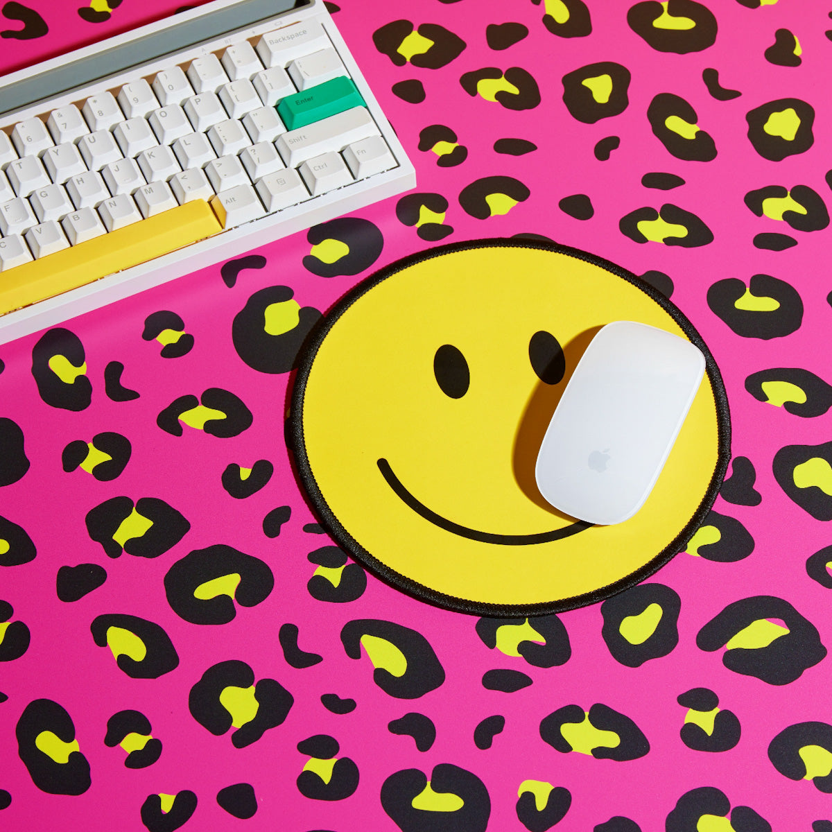 Happy Face Desk Mousepad - Mustard London