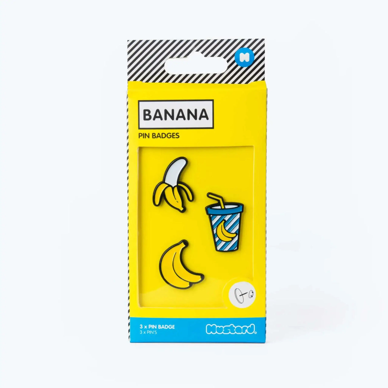 Banana Enamel Pin Badges - Mustard London