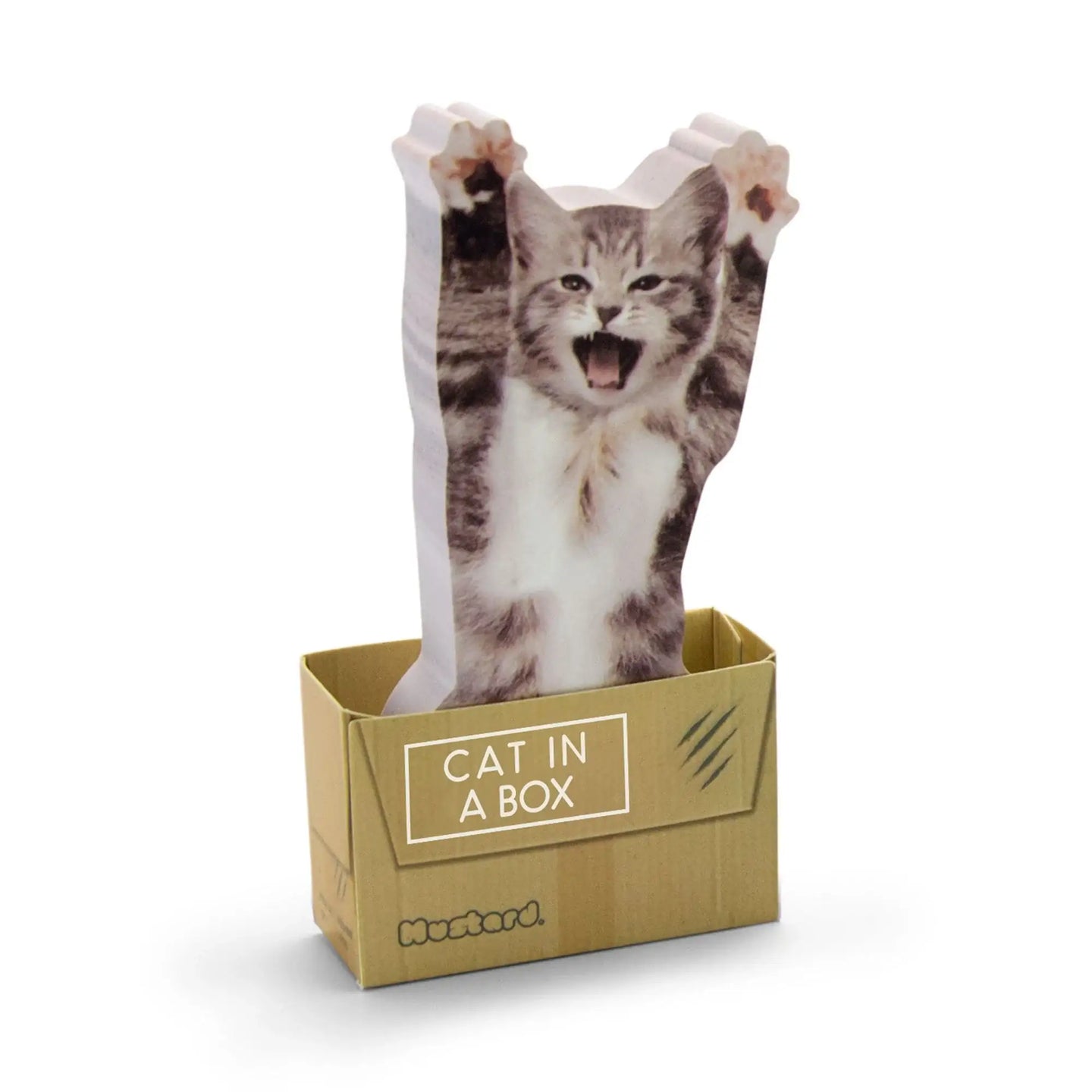 Cat In A Box Sticky Notes - Mustard London