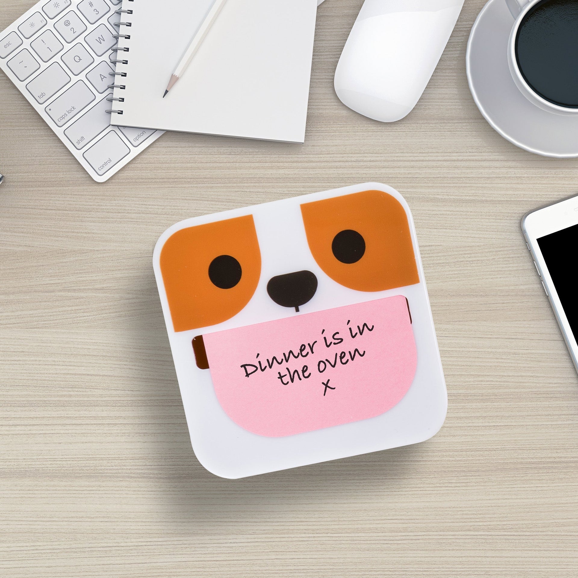 Dippy Dog Sticky Note Dispenser - Mustard London