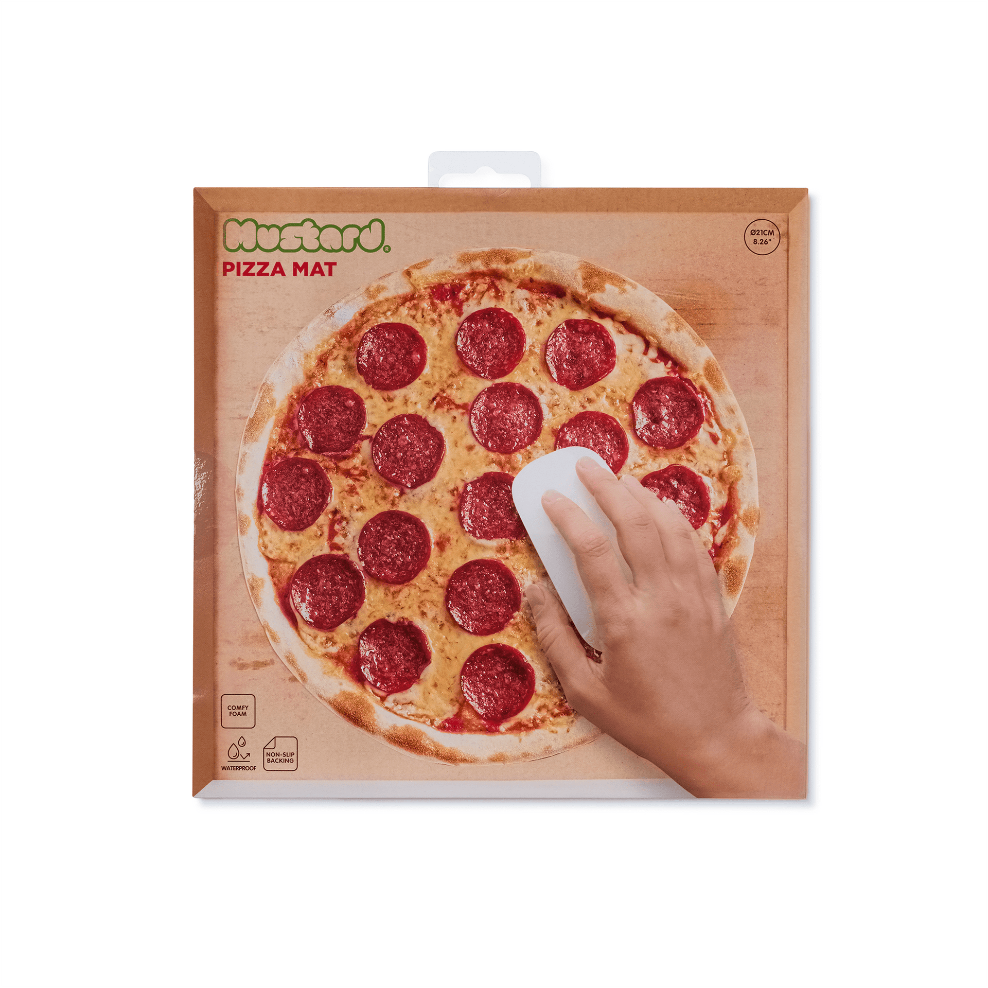 Pizza Mouse Desk Mousepad - Mustard London