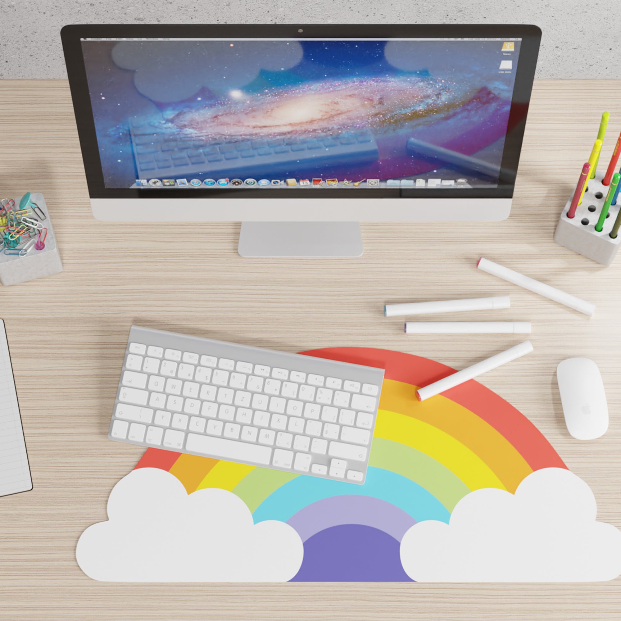 Rainbow Desk Mat - Mustard London