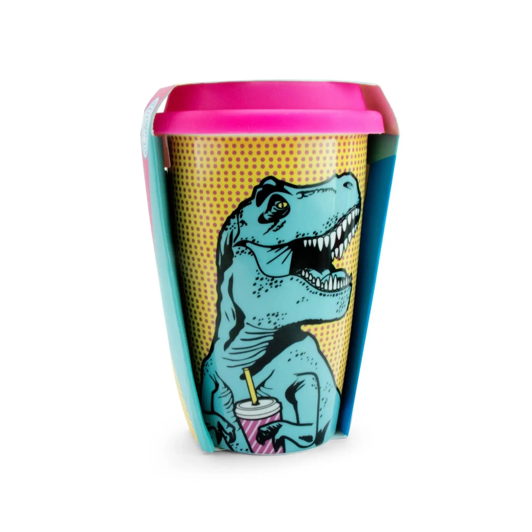 T-Rex Dino Double Wall Mug - Mustard London