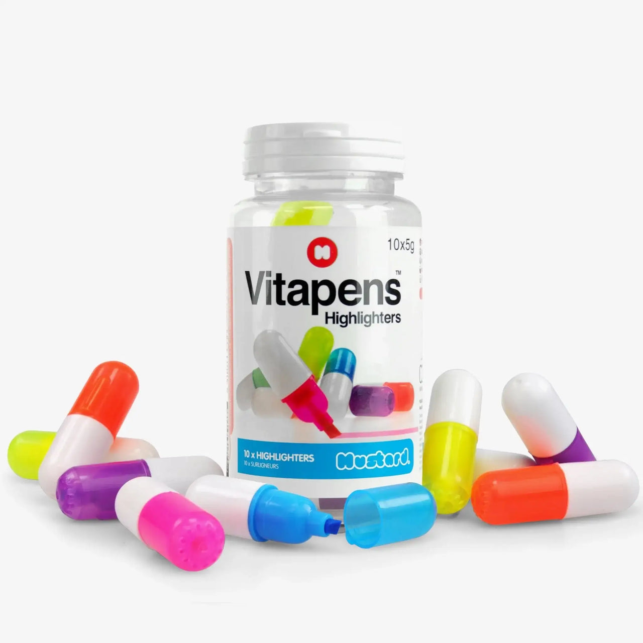 Vitapens - Fun Pill Shaped Highlighters - Mustard London